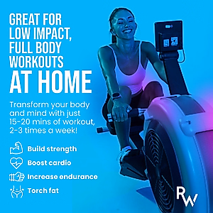 Row Warrior Air Rowing Machine | Foldable Gym-Quality Row Machine | 10- Damper Levels Cardio Machine for Full-Body Workout | Rowing Machine for Home Use with LED-Monitor | Rower Machine for Home Gym