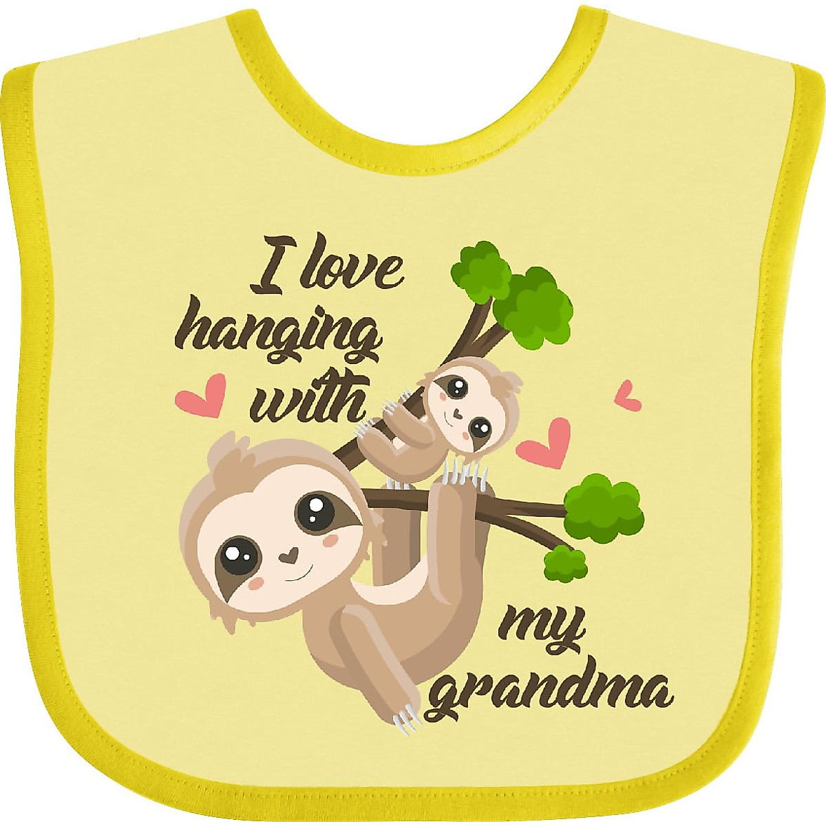 inktastic Hanging with My Grandma Baby Bib Black 376ef