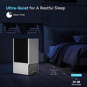 Dr. Prepare Dehumidifier for Home, 101 oz (3L)/24H Dehumidifier with Drain Hose, 2 Working Modes with Timer, Ultra Quiet Dehumidifier, Auto Shut Off, Portable for Bathroom, Basement, RV, Office, Boat