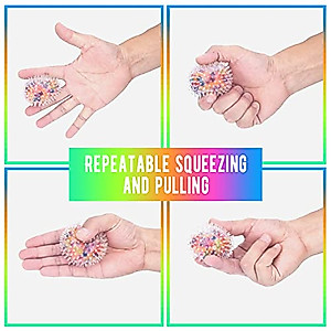 ALMAH Stress Balls for Adults and Kids (4 Pack), Squishy Balls with Water Bead, Squeeze Ball to Relax, Focus, Decompress, Anxiety Relief, for Autism ADHD and More