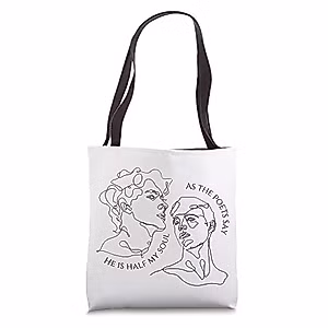 He Is Half My Soul As The Poets Say The Song Of Achilles Tote Bag