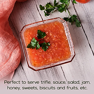 Glass Bowls for Kitchen Prep, Modern Serving Dishes for Dessert, Salad, Fruit, Pudding, Ice Cream, Cereal, Large Capacity 10.25 oz, Stackable Bowls Set of 6