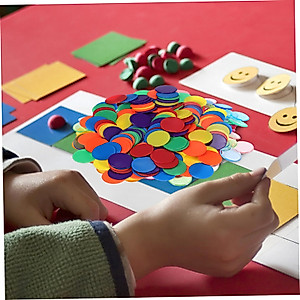 TOYANDONA Wide-application Counting Chips Bingo Chips Poker Chips Set 180pcs Acrylic Discs Math Learning Toys Party Favors