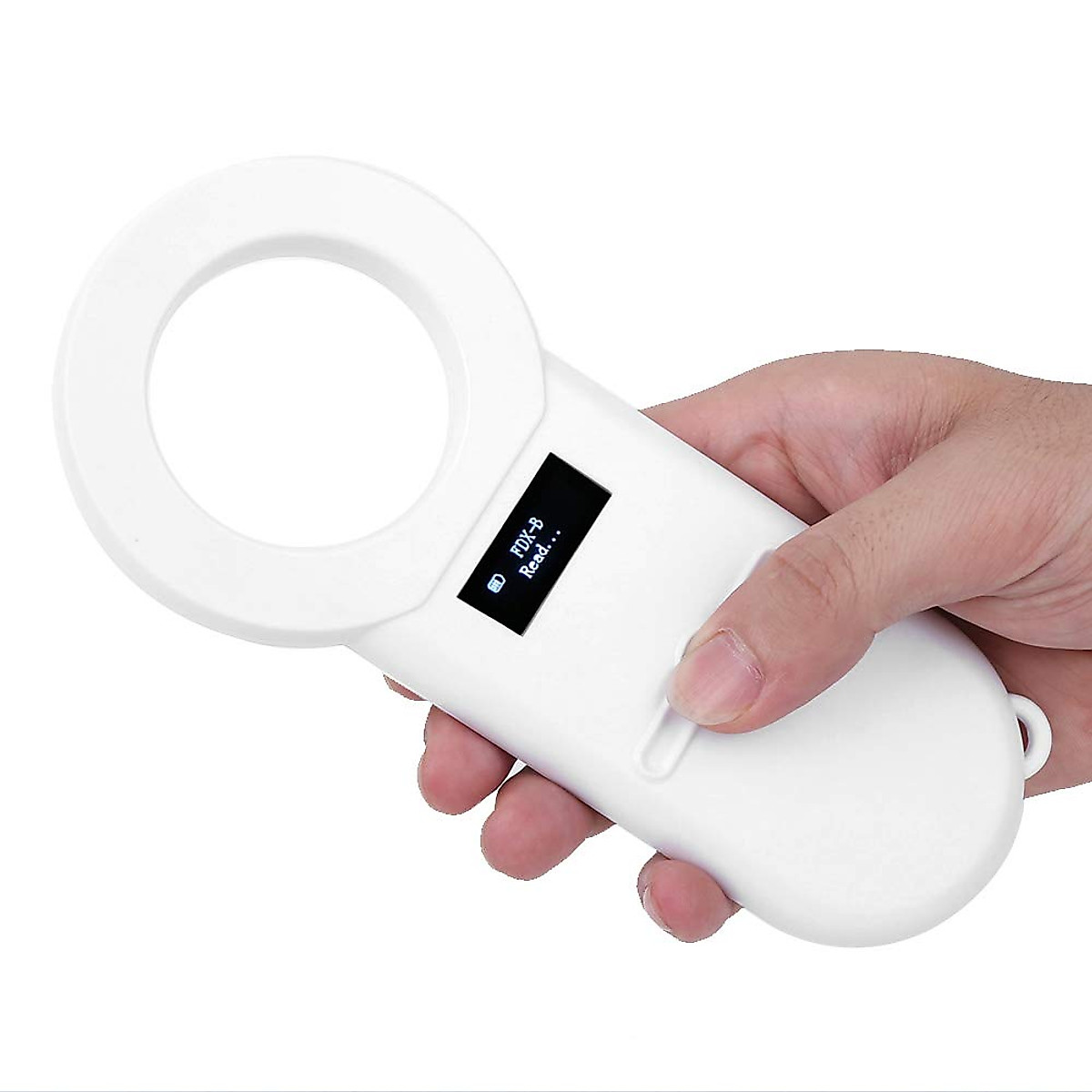 Pet Microchip Scanner, 134.2kHz Pet ID Scanner, Rechargeable Pet Tag Scanner IOS11784/IOS11785/FDX‑B, Universal RFID Animal Handheld Reader with OLED Display for Animal/Pets/Dogs/Cats/Pigs