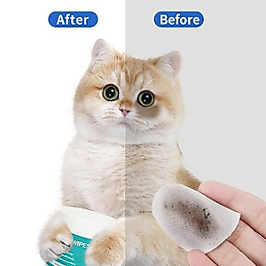 Tear Stain Wipes, Eye Cleaner Pads, 100 Count Dog Eye Cleaner Tear Stain Remover, Eye Cleaning Wipes, Convenient Cleaning Pads, Eye Cleaning Wipes, Grooming Kit, Tear Stain Pads for Pets,