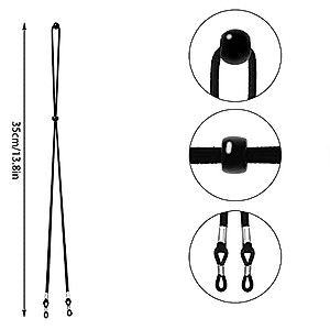 VOOGLASS Glasses Strap(6 PCS) Sports Eyeglass Strap,Adjustable Sunglasses Lanyard Neck Holders Cord Retainer for Men Women