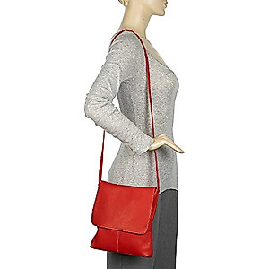 Le Donne Simple Flap Over Crossbody Bag, Tan