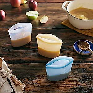 Stasher Reusable Silicone Storage Bag, Food Storage Container, Microwave and Dishwasher Safe, Leak-free, 1 Cup Bowl, Clear