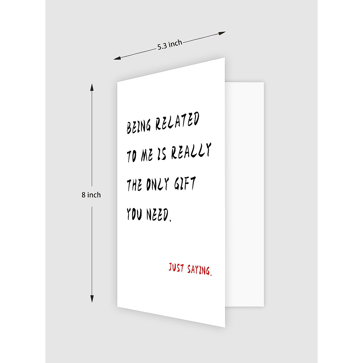 SIMSONN Funny Valentine's Day Greeting Cards with Envelopes, Anniversary card for Wife Husband, Birthday Cards for Brother Sister Relative Bday Card for Cousin Niece