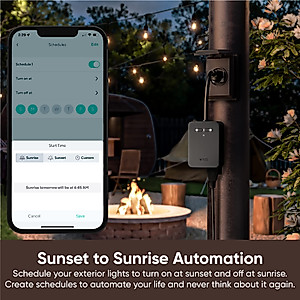 Wyze Plug Outdoor, Dual Outlets Energy Monitoring, IP64, 2.4GHz WiFi Smart Plug, Works with Alexa, Google Assistant, IFTTT, No Hub Required, Black – A Certified for Humans Device