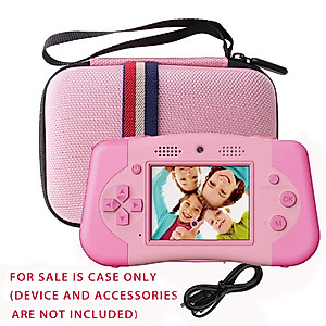waiyu Hard Carrying Case for PROGRACE Handheld Game Kids Camera (Pink)