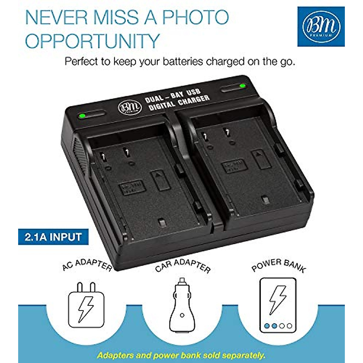 BM Premium 2-Pack of DMW-BLF19, DMW-BLF19e, DMW-BLF19PP Batteries and Dual Battery Charger for Panasonic Lumix DC-G9, DC-GH5, DMC-GH3, DMC-GH3K, DMC-GH4, DMC-GH4K Digital Camera