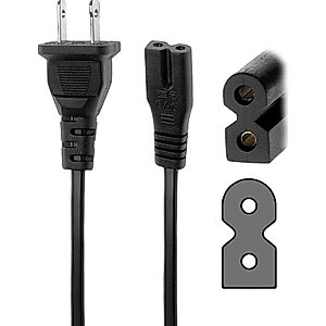Xzrucst AC in Power Cord Outlet Socket Cable Plug Lead for Panasonic DMR Series DVD VHS Combo Player-Recorder Dmr-es35v Dmr-es40v Dmr-es45v Dmr-es46v Dmr-ez17 Dmr-ez27 Dmr-ez28 Dmr-ez47v Dmr-ez48v