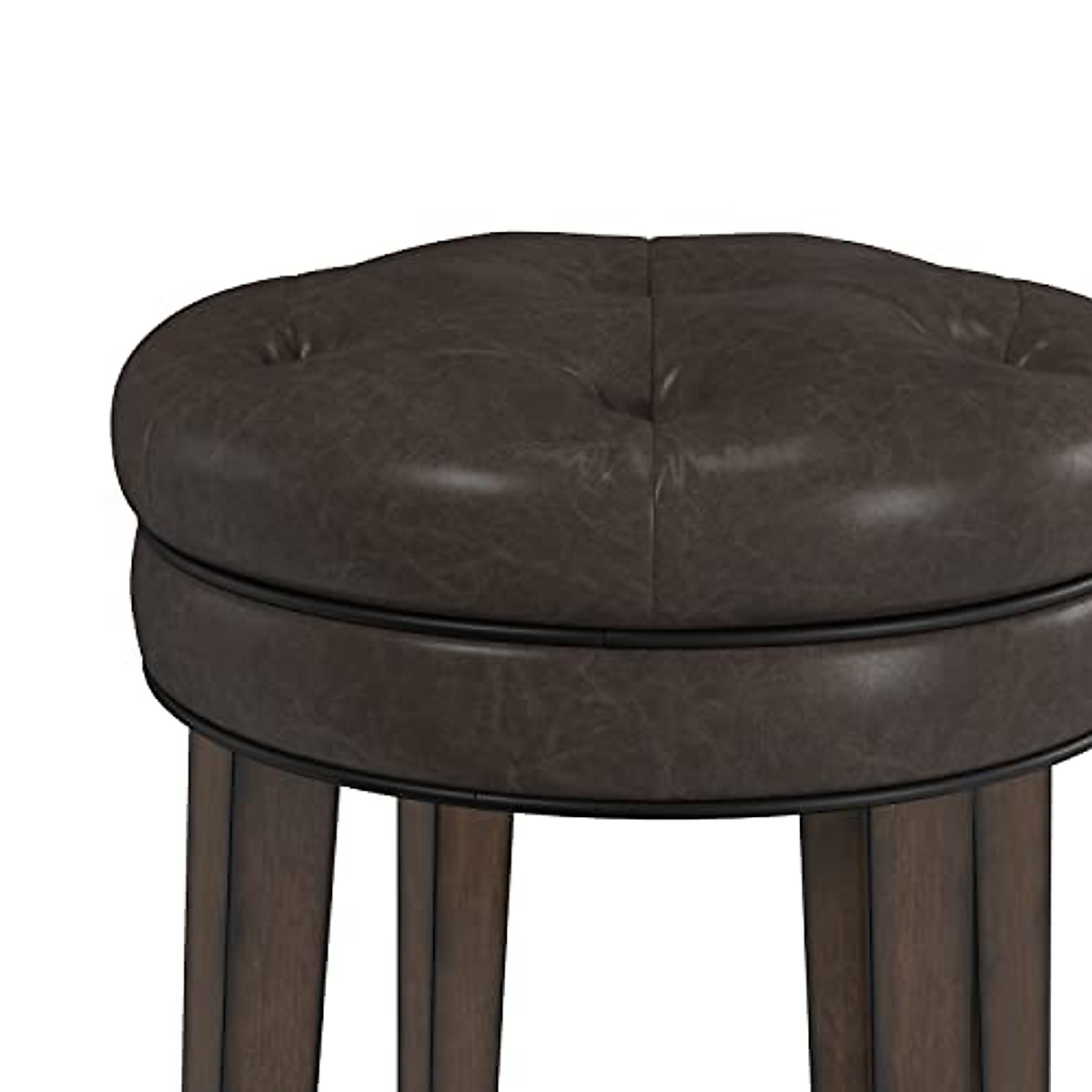 Hillsdale Krauss Backless Swivel Counter Height Stool Counter Stool, Dark Brown