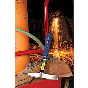 ESTWING BIG BLUE Welding/Chipping Hammer - 14 oz Slag Removal Tool with Forged Steel Construction & Shock Reduction Grip - E3-WC