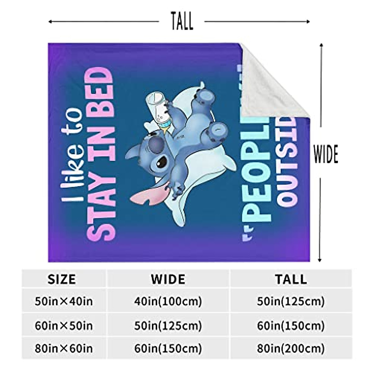 Cute Cartoon Throw Blanket Soft Lightweight Air Conditioner Blanket Plush Blanket for Sofa Couch Bed Home Decorative 50"x40"