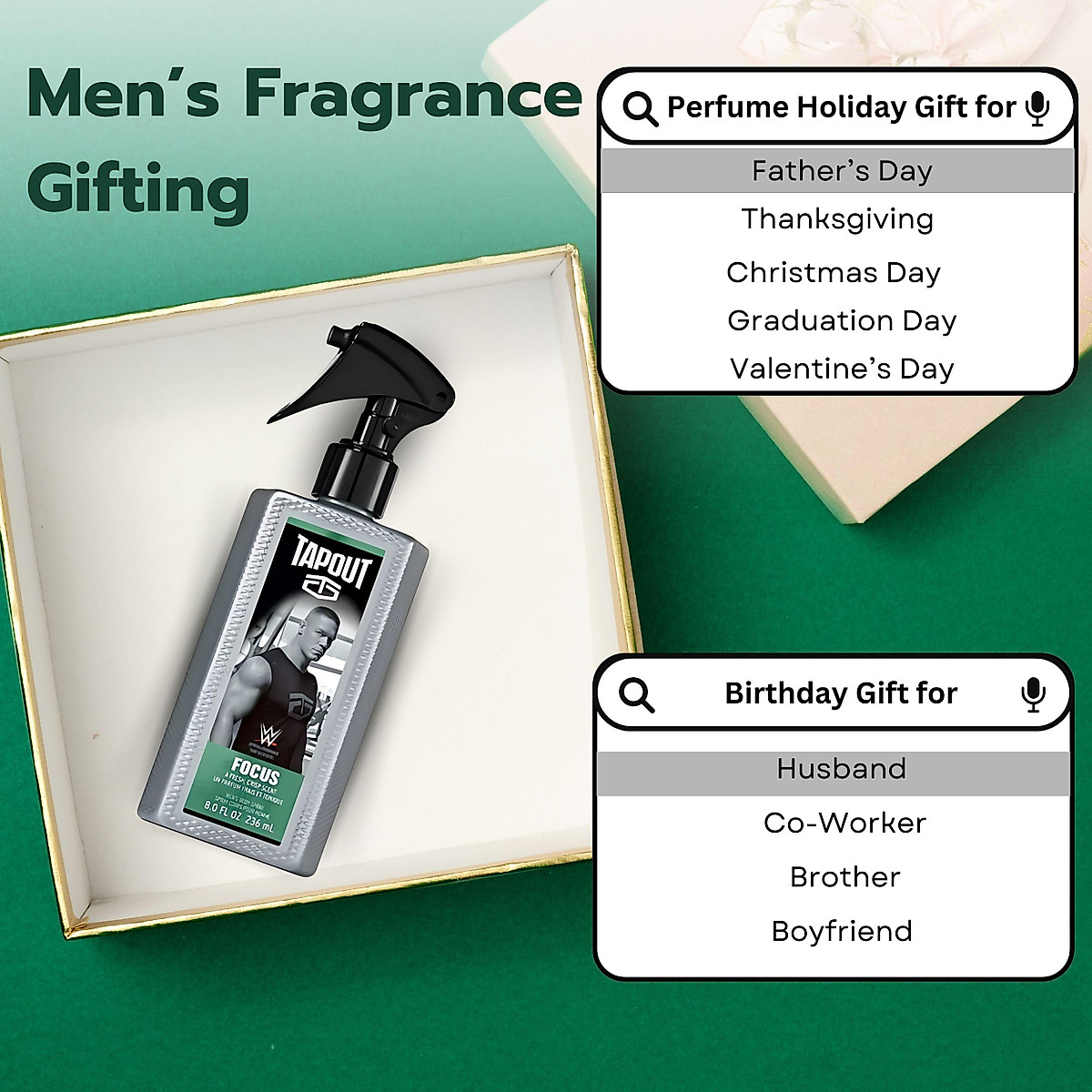 Tapout Focus Body Spray Perfume for Men – Refreshing Fragrance, 8 oz