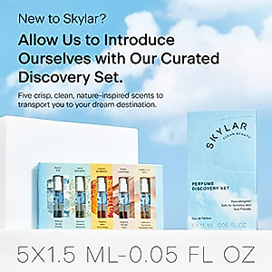 Skylar Eau de Parfum Discovery Set: Clean Perfume Samples for Women & Men - Mini Perfume Set, Mini Perfumes for Women, Fragrance Sets - Hypoallergenic & Vegan - 5x1.5mL Fresh Perfume Samples