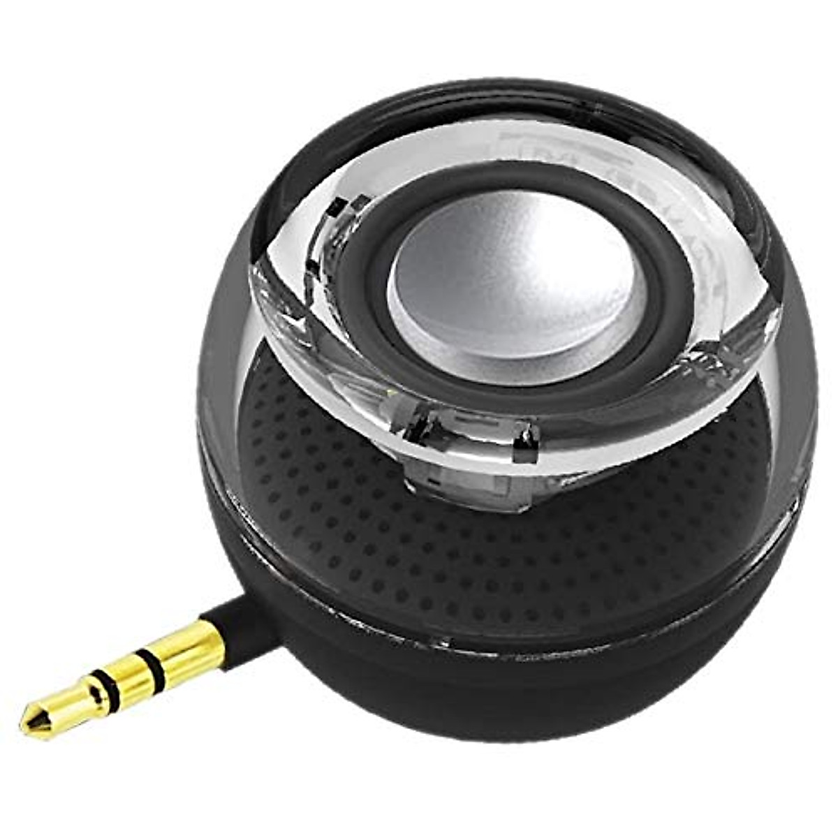 Leadsound Portable Speaker, Crystal 3W 27mm 8Ω Mini Wireless Speaker with 3.5mm Aux Audio Jack Plug in Clear Bass Micro USB Port Audio Dock for Smart Phone, for Pad, Computer (Black)