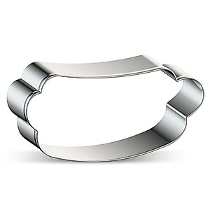 4 Piece Xzhloym Cookie Cutters Set - Hamburger Burger Cheeseburger Hot Dog Toast Slice of Bread Pizza Food Shape Cookie Cutter Stainless Steel Molds for Flour Box Bakery Baking - DIY Gift for Women