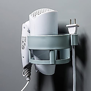 BLMIEDE Hair Dryer Holder Bathroom Hair Dryer Holder Hair Care Tools Holder Wall Mount Home Organization Must Haves (Beige, One Size)