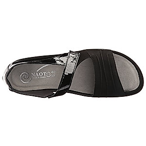 NAOT Women's Papaki Sandal Black Patent Lthr Combo 5-5.5 M US