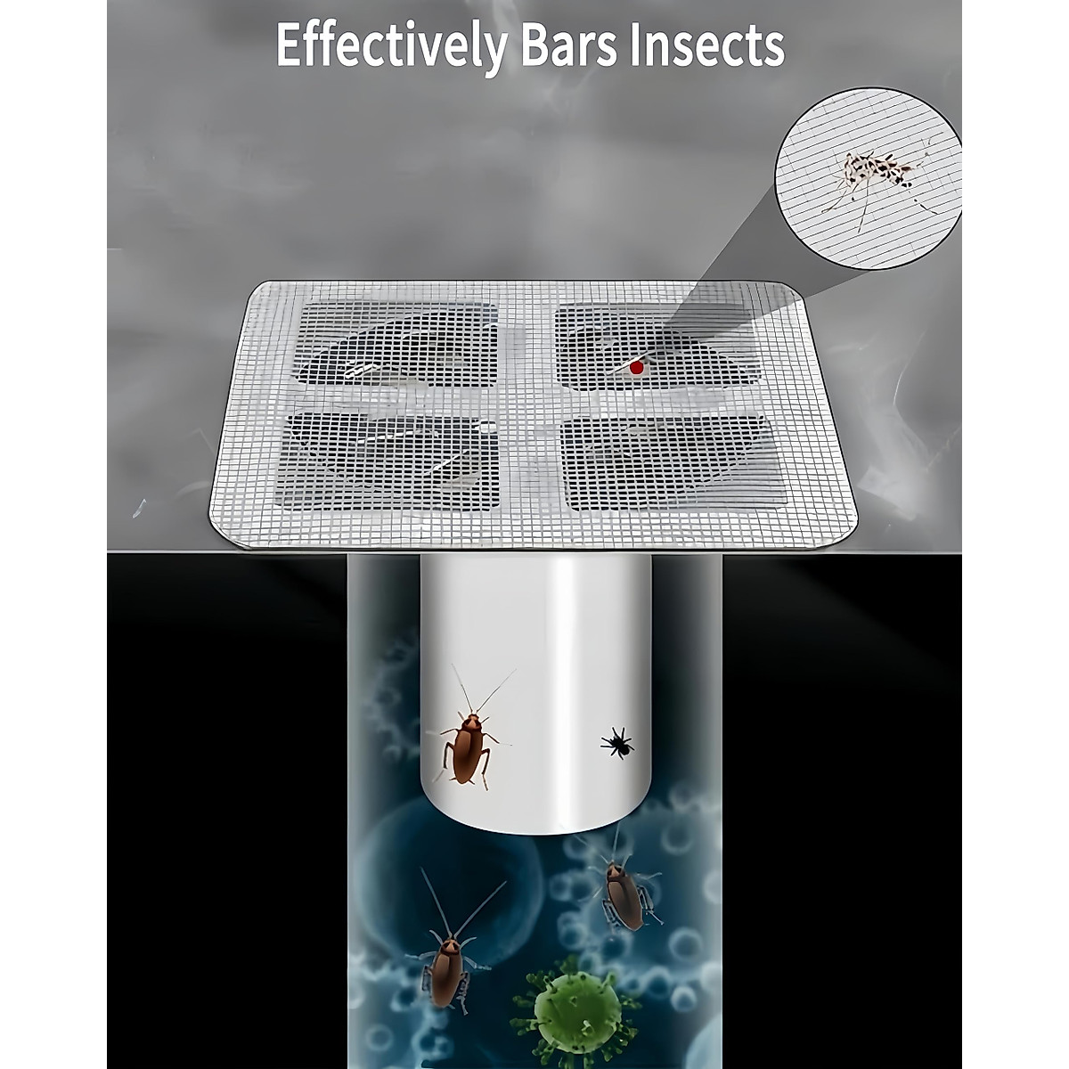 Disposable Shower Drain Hair Catcher, Shower Drain Mesh Stickers, Floor Drain Sticker, Sewer Hair Blocking Stickers Hair Strainer for Bathroom, Laundry, Bathtub, Kitchen, Sink. 30 PCS.