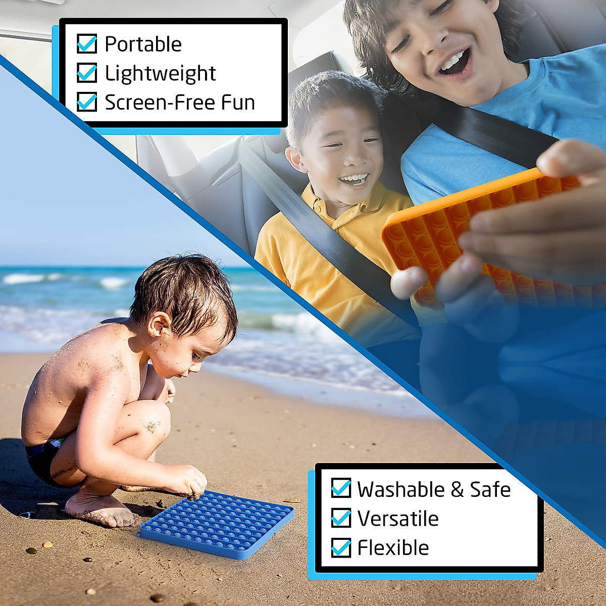 Pop it Numbers 100 Sensory Math Manipulative (Blue) Large Educational Consecutive Number pop it. Autism/ADHD Friendly Classroom Supply is Perfect for Home or Any Elementary Classroom