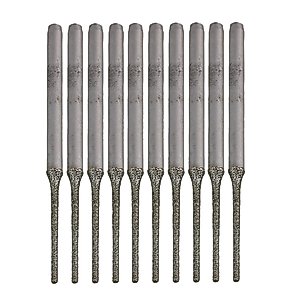 BQLZR 1MM Silver Extended Gems Drill Bits Bowlder Pearls Jewelry Agates Hole Drill Bits Coated Pack of 10
