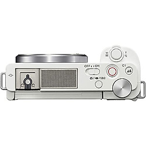 Sony ZV-E10 Mirrorless Camera (Body Only, White) (ILCZV-E10/W) + Sony 18-105mm Lens + 64GB Memory Card + Color Filter Kit + Filter Kit + Corel Photo Software + Bag + NPF-W50 Battery + More (Renewed)