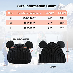 RUIKUNA Toddler Boy Winter Beanie Baby Knit Hat Warm Girl Beanies Newborn Cute Hats for Kids (3-8 Years, Navy)