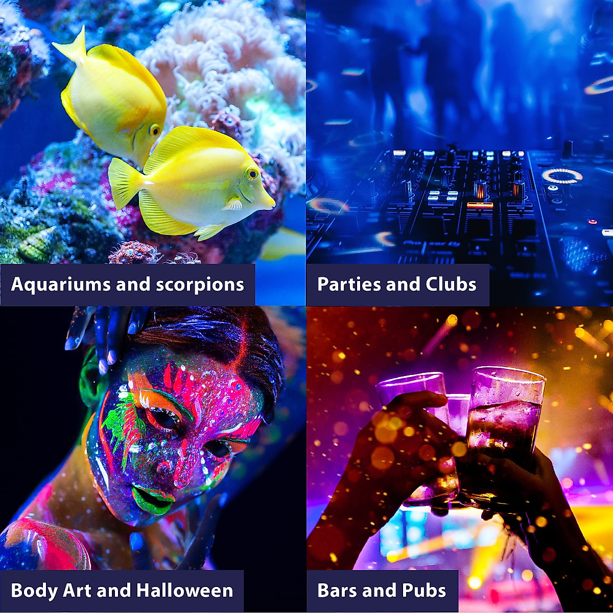 TBE LIGHTING 4w / 6 inch UV Black Light Tubes - F4T5/BLB 395nm Ultraviolet UVA Black Light to Provide Party Effect Lighting, Detecting Holograms on monetary Notes/passports - G5 2-Pin Base(2-Pack)