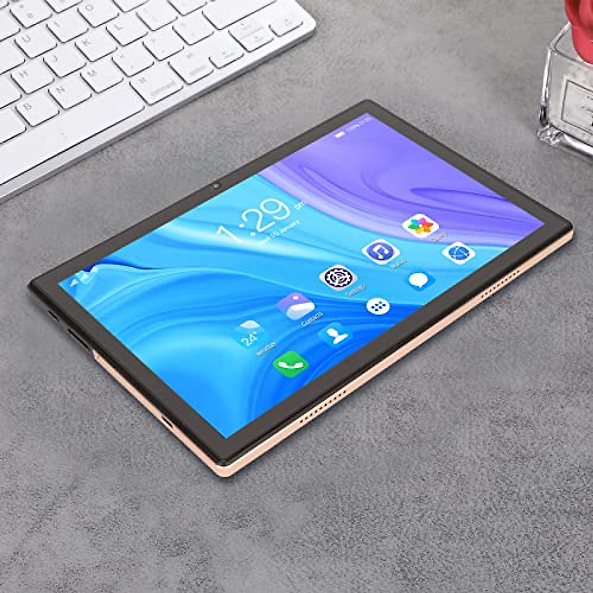 Bewinner 10 Inch Tablet for Android 11,6GB RAM 128GB ROM, 1920 x 1200 IPS HD Touchscreen,Octa Core Processor, Dual Sim 4G Calling Tablet, WiFi Bluetooth Tablet PC Gold(US)