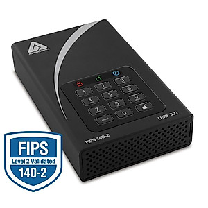Apricorn 6TB Aegis Desktop Padlock FIPS 140-2 Validated 256-Bit Encrypted Hard Drive (ADT-3PL256F-6000)