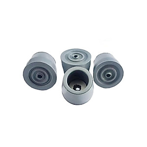 Walker Rubber Tips Replacement 1 Inch Heavy Duty Steel-Reinforced Rubber Tips for Walkers Commodes Shower Chairs Walking Canes, Essential Walker Feet Accessories for Seniors