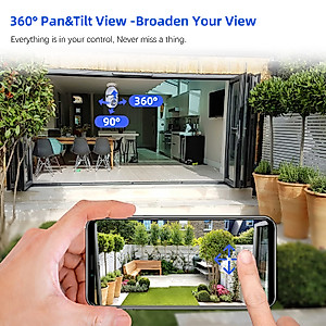 2PCS Upgrade 10x Hybrid Zoom Bul B Camera, 2MP PTZ Wireless Security Camera Outdoor Dual Lens Dome Surveillance Camera 2.4G WiFi Security Camera, Auto Tracking, Color Night Vision, 2-Way Audio