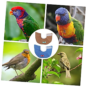 DOITOOL 6 Pcs Collar Bird Cone Parrot Accessories Puppy Healing Cone -Pecking Neck Ring Protective Neck Ring Pet Bird Supplies Parrot Neckband Cockatiel Small Dog Felt Cloth Protector