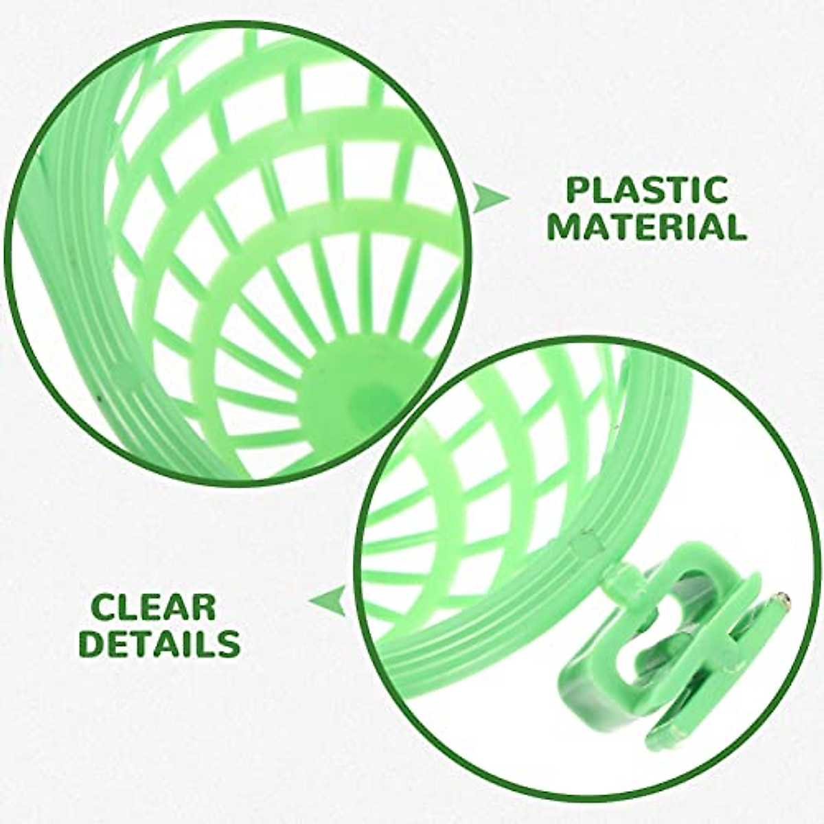 Mipcase 2pcs Plastic Bird Nest, Canary Nest Plastic Hollow Hanging Cage Finch Parrot Canary Pigeon Nest Bowl Eggs Hatching Tool Pan, Bird Breeding Hut Nest Pan