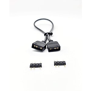 MICRO CONNECTORS 3-Pin Addressable RGB (ARGB) Extension Cable - 50cm with Male Pins