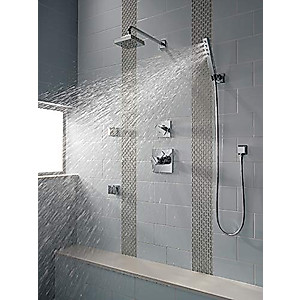 DELTA FAUCET 55567-BL H2Okinetic Adjustable Wall Mount Hand Shower Handshower, Matte Black