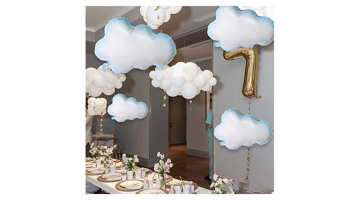 Large 30-Inch Cloud Balloons for Birthdays & Baby Showers