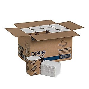 Georgia-Pacific Dixie Ultra Interfold 2-Ply Napkin Dispenser Refill; White; 32006; 250 Napkins Per Pack; 24 Packs Per Case