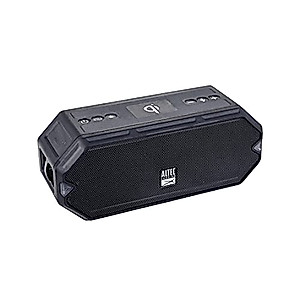 Altec Lansing HydraBlast Wireless Portable Bluetooth Speaker, IP67 Waterproof for Parties, USB C Rechargeable Outdoor Speakers with Built in Phone Charger and LED Lights, 20 Hour Playtime (Black)