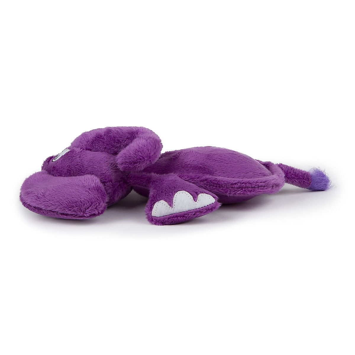 Hear Doggy Flatties with Chew Guard Technology Dog Toy, Elephant, Purple, Large (58547)