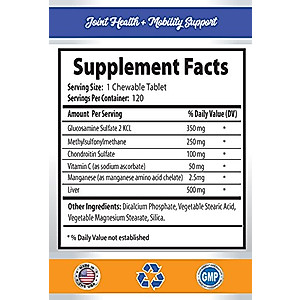 Joint Chews for Large Dogs - PET Hip and Joint Care - for Dogs and Cats - Healthy Choice - Chewy Treat - glucosamine sulfate for Dogs - 2 Bottle (240 Chews)