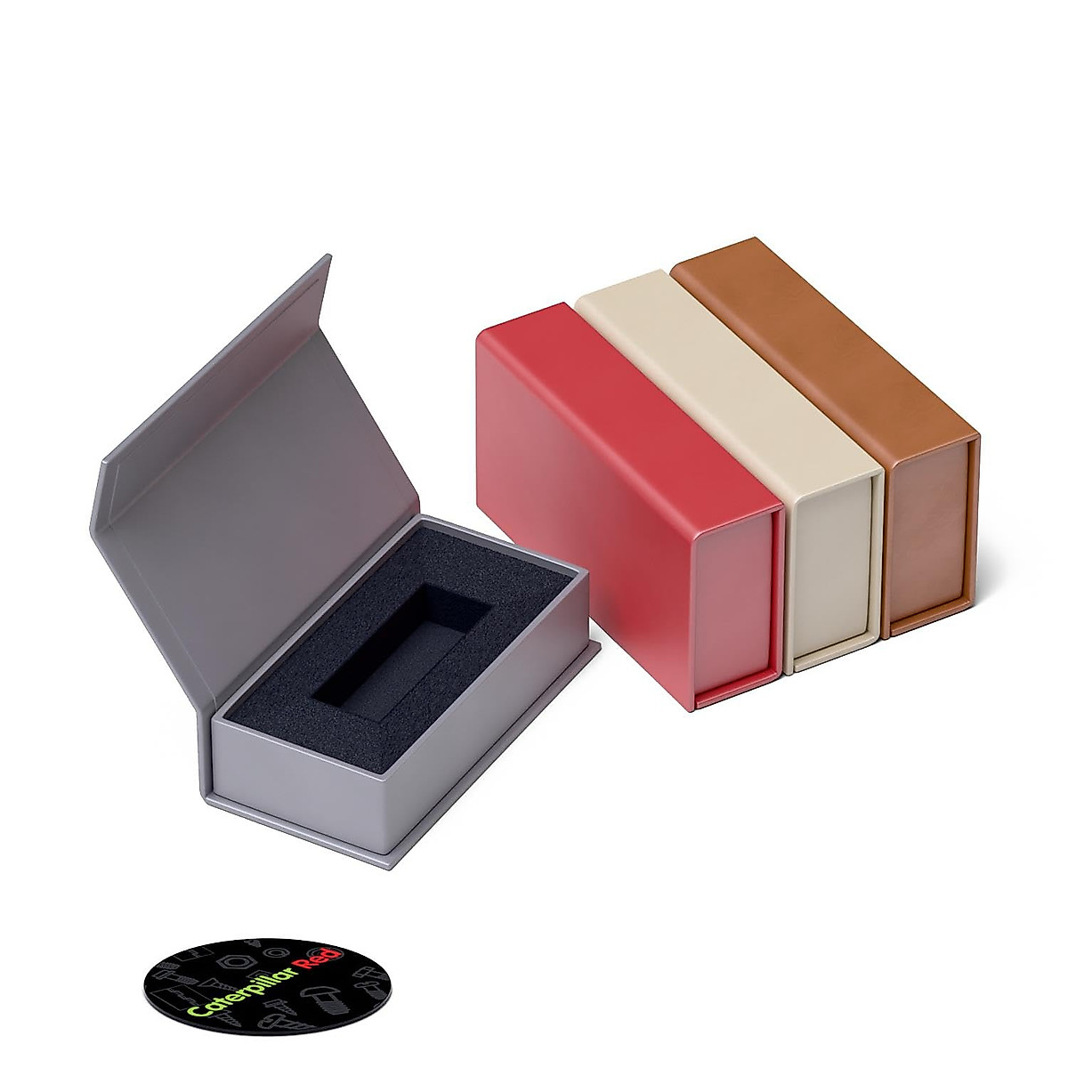 4X Magnetic USB Presentation Gift Boxes, Cream/Red/Grey/Orange Colours, Flash Drives, Removable Drives, 4, Wedding USB Box
