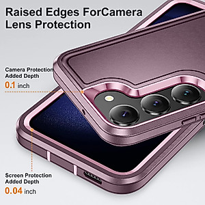 BaHaHoues Samsung Galaxy S23+ Plus Case, Shockproof/DropProof Military Grade Protective Cover with Built in Kickstand, Wireless Charging Compatible, Night Purple/Baby Pink