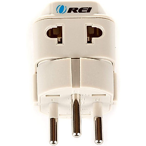 OREI Grounded Universal 2 in 1 Plug Adapter Type H for Israel & more- CE Certified - RoHS Compliant WP-H-GN