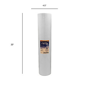 PureT BVB2000005 20x4.5" Water Sediment Filter - NSF Certified - Spun Poly Filter Removes Sediment and Other Organic Debris (5 u Micron Rated)