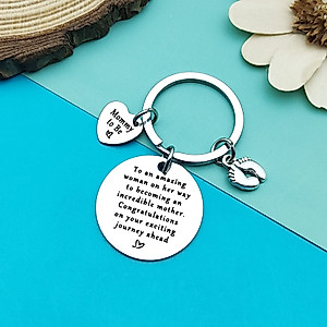 Mom to Be Gift New Mom Keychain Pregnancy Announcement Gift Baby Announcement Jewelry Gifts First Time Mom Gift New Mom Keyring Mother to be Gift Baby Shower Mother Day Gift To An Amazing Woman